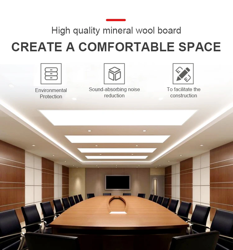 60x60 False Ceiling Design - Smooth Mineral Fiber Panels