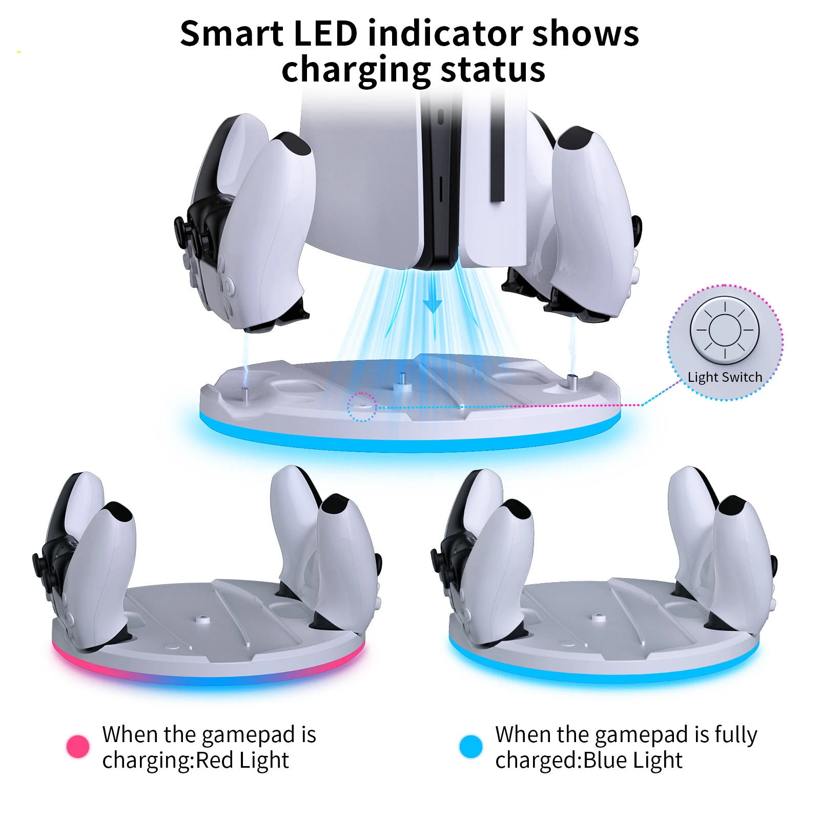 Dual Controller Charging Station With Safety Lock Design And Led ...