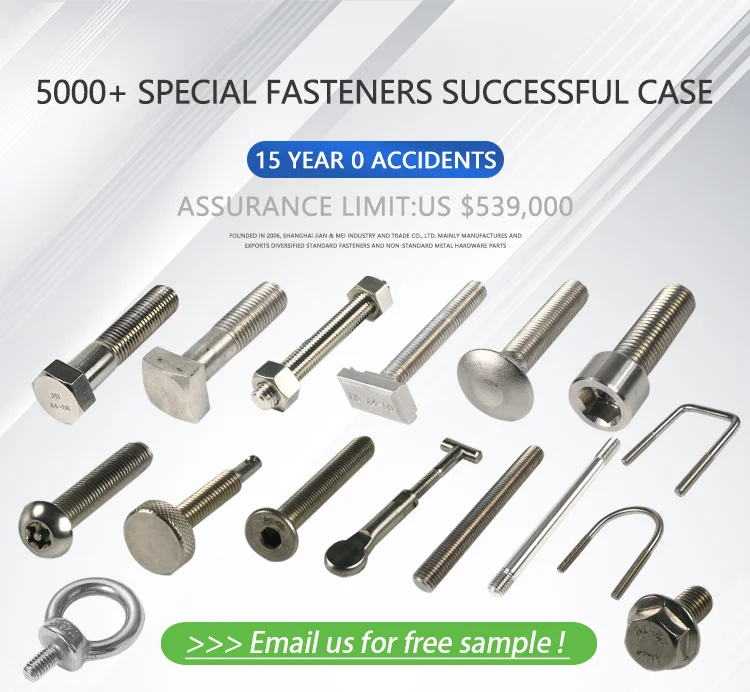 Stainless Steel Bolts Grade A4-70 Hex Bolt and Nut