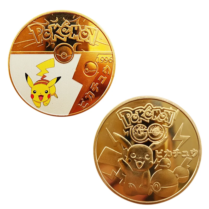 Pokemon Gold Silver Coins - Pikachu & Charizard Commemoratives