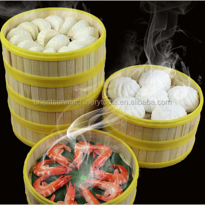 Bamboo Round/square Steamer Factory Price 2 Tiers Lid With Customized ...