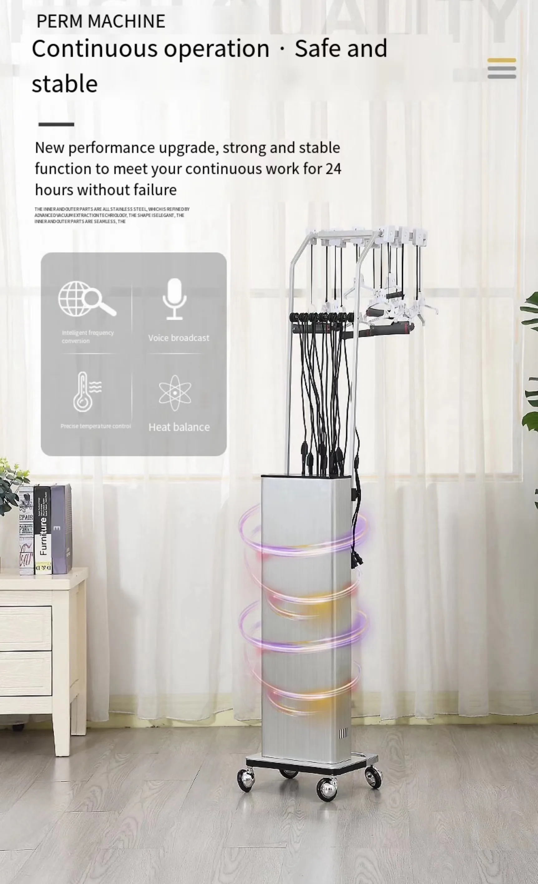 Barber Shop Equipment Tools Digital Perm Machine Wave Rotating Curling ...