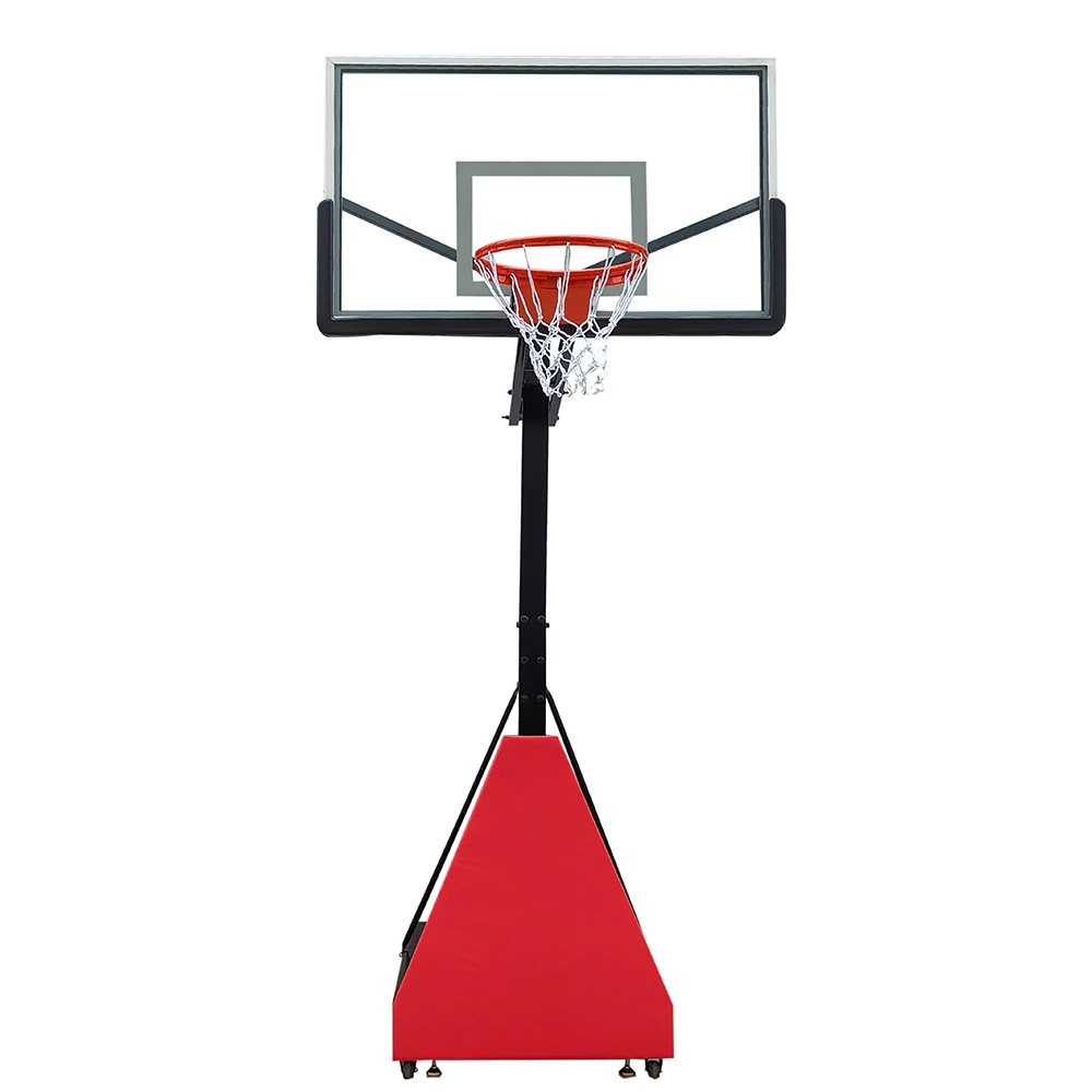 Portable Galvanized Height Adjustable Basketball Hoop for Courts