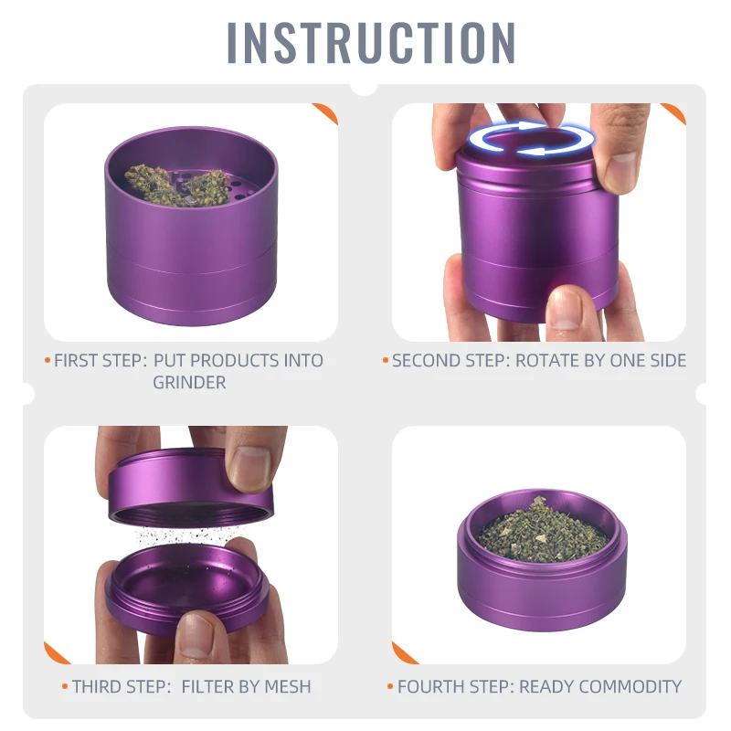 2024 Tobacco Smoke Ashtray Grinder Herb Metal Smoking Accessories ...