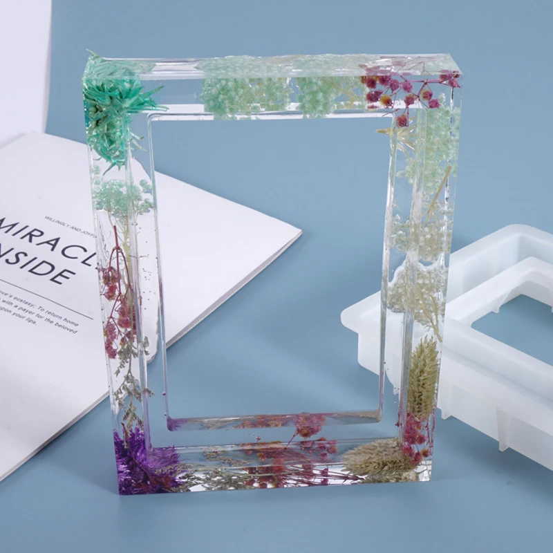 Handmade New Rectangle Photo Frame Silicone Mold for Resin Crafts ...