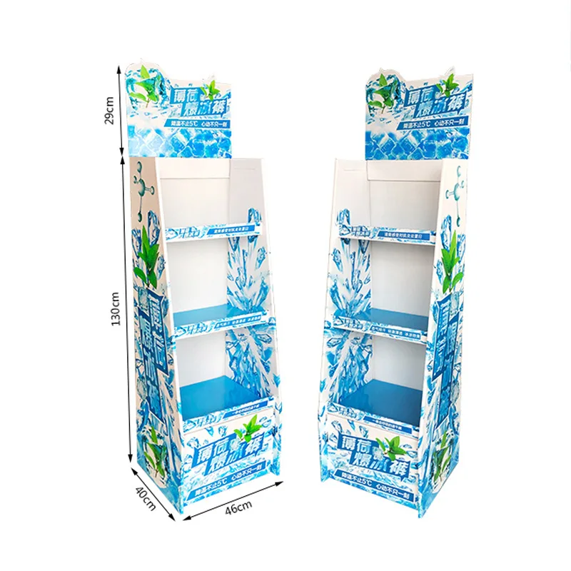 Custom Promotion Display Stand Cardboard Paper Shop Standing Display ...