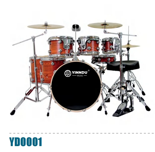 Customizable Jazz Drum Set - YD0001 with 7 Drums & 3 Cymbals