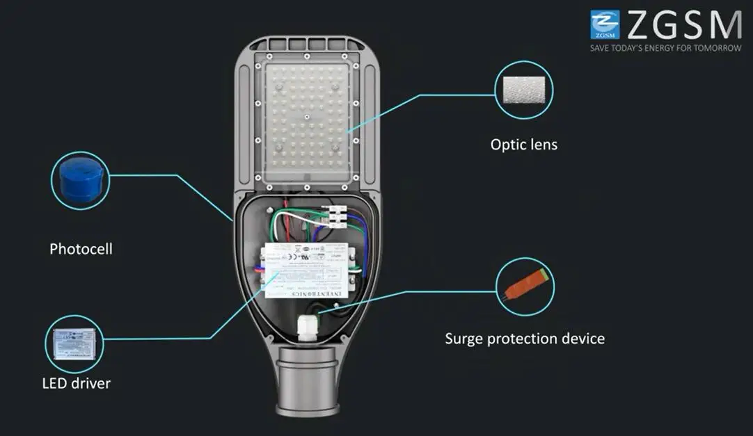 Public Parking Lot Lights Ip66 Waterproof 20w 40w 60w 80w 100w 120w ...