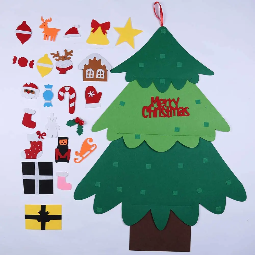 Felt Christmas Tree Toddler Diy Layered Felt Wall Christmas Tree 3.3 ...