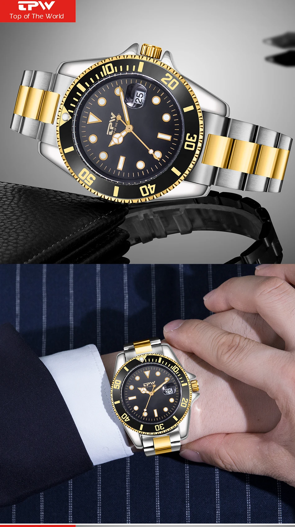 Montre Pour Hommes Custom Brand Men Watch Luxury Logo Case Dial Reloj ...