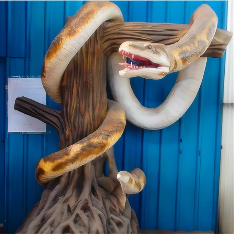 Realistic Animatronic Snake Model - Life-Like Reptile Sculpture