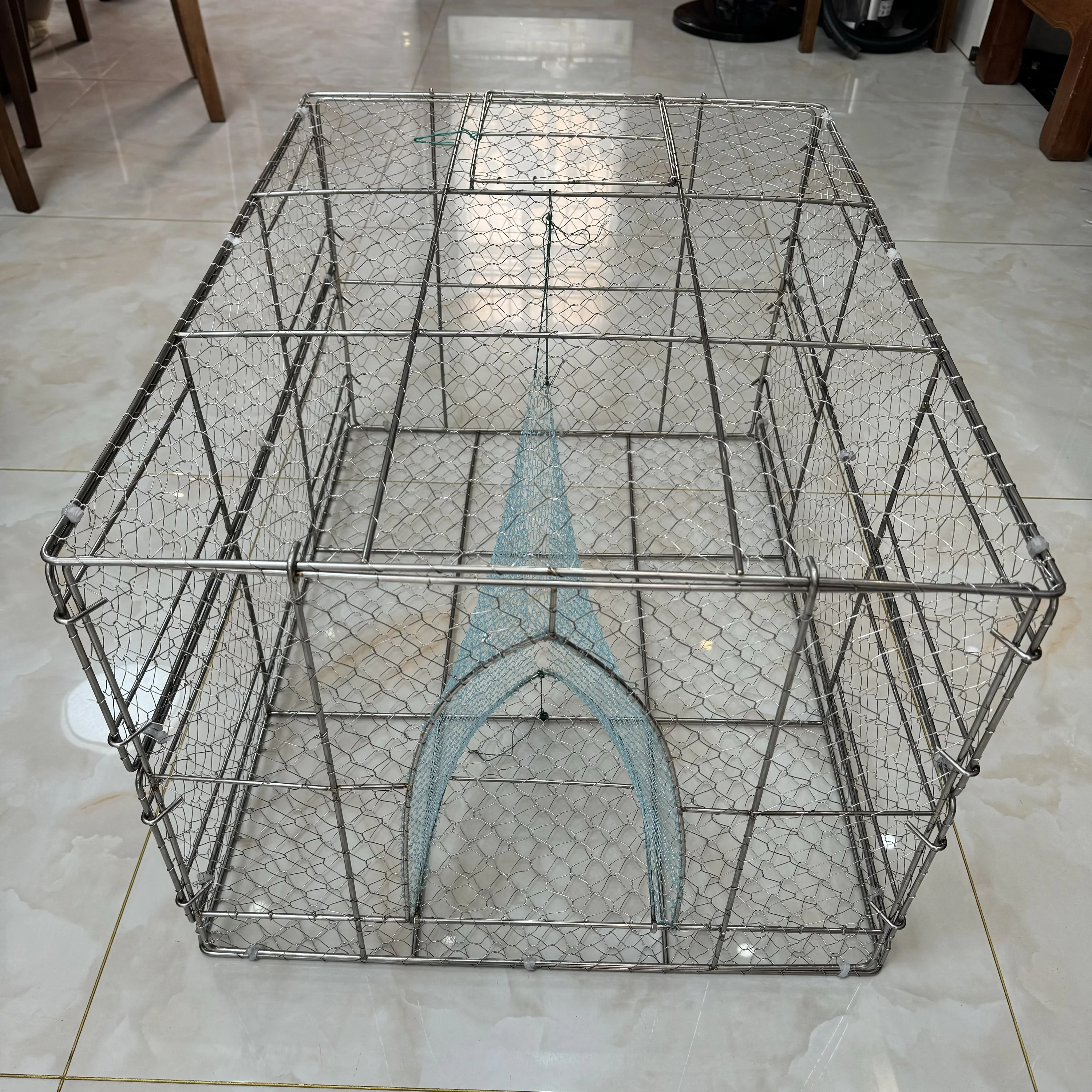 304 Stainless Steel Fishing Trap Durable Folding Fish Crab Shrimp Cage ...