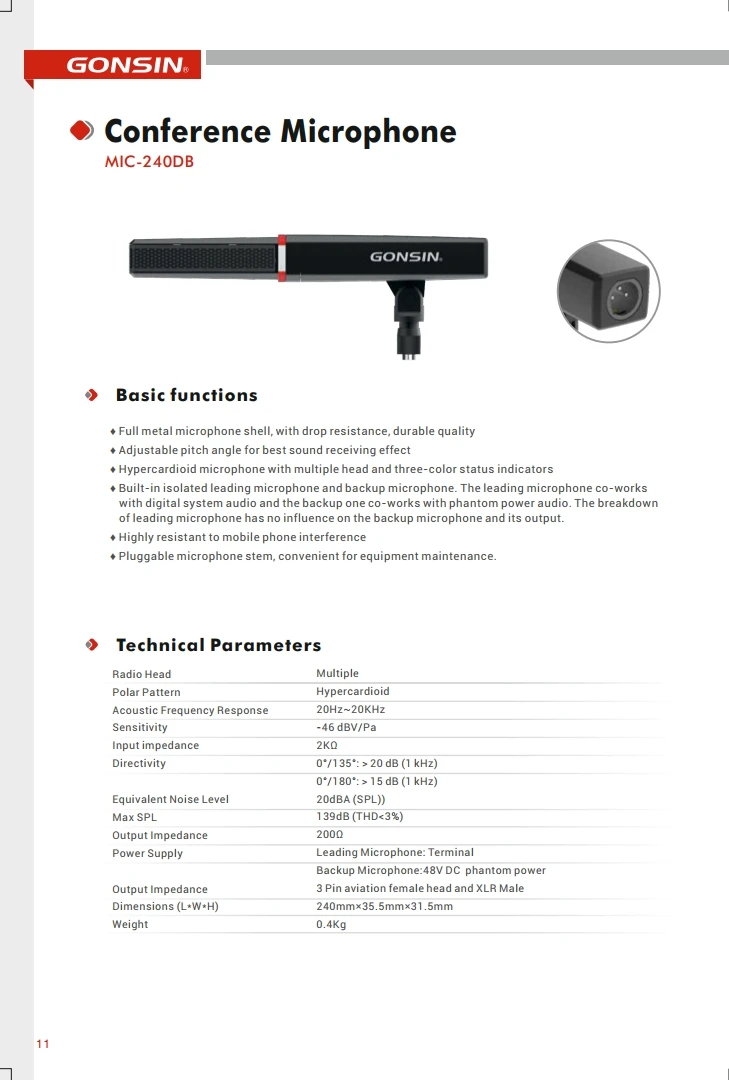 Full Digital Conference Microphone With Voting And 32 Channels Multi ...