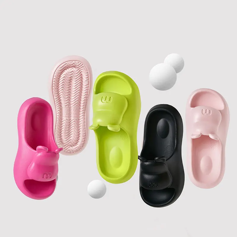 Cute Cartoon Rabbit Slippers Two Strap Summer Eva Home Slides Adult ...