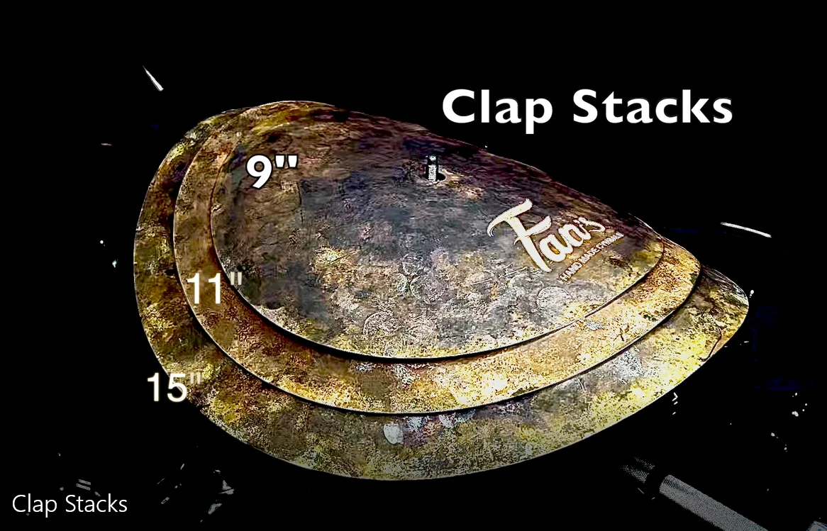 Fans B20 Bronze Vintage Clap Stack Cymbals - 9" 11" 13"