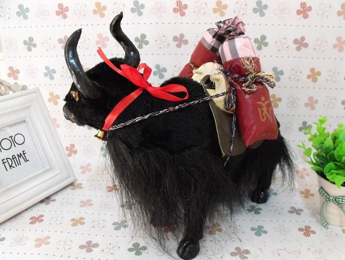 Tibetan Black Yak Model - Perfect for Home Table Ornaments