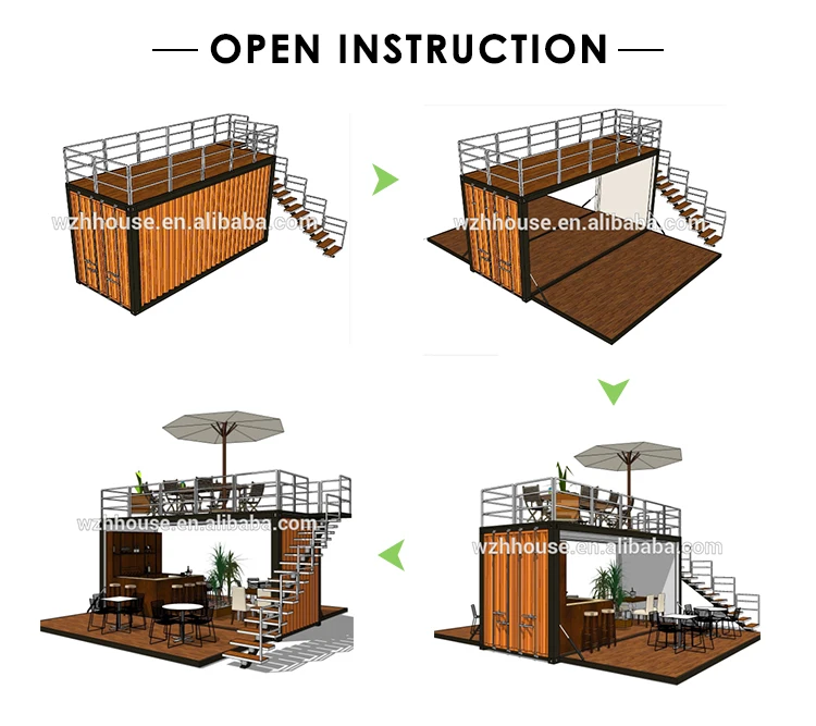 Prefab 40FT Shipping Container Mobile Cafe Shop - Durable & Stylish