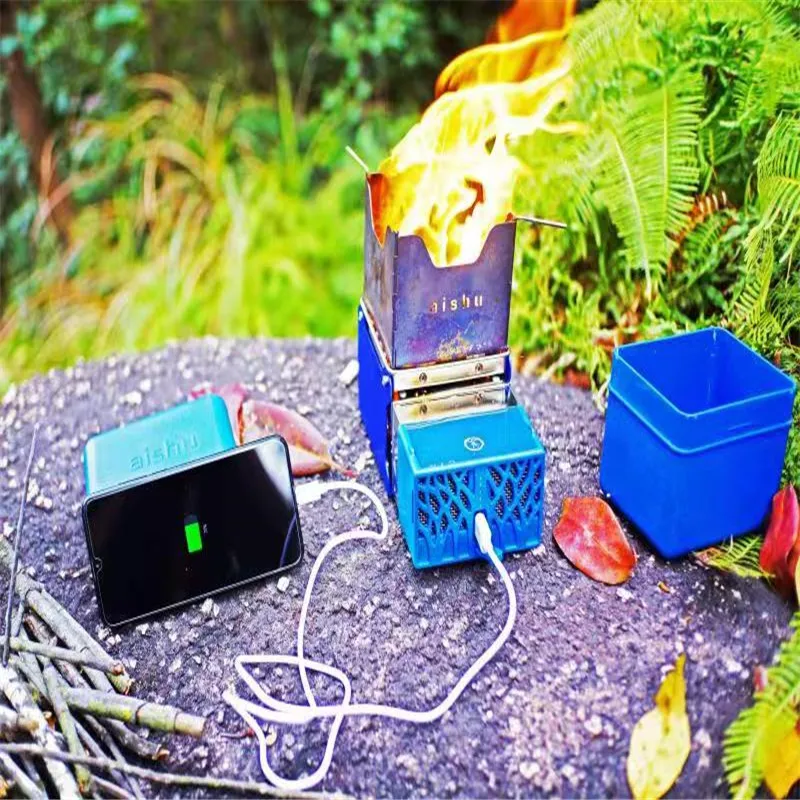 Camping Portable Mini Stove Flame Cube With Smart Outdoor Charging ...