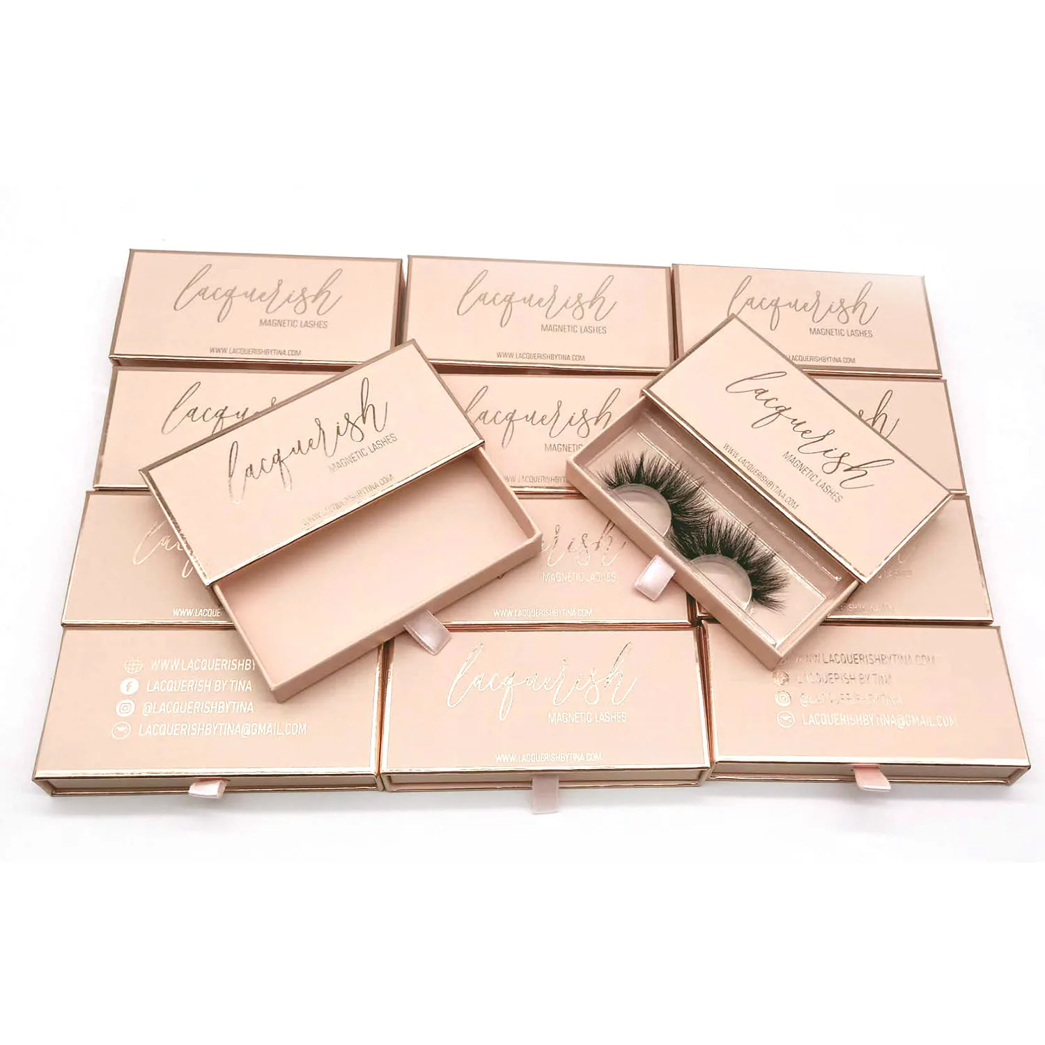 B350y Eyelash Packing Custom Private Label Lash Packaging Box Eyelashes ...