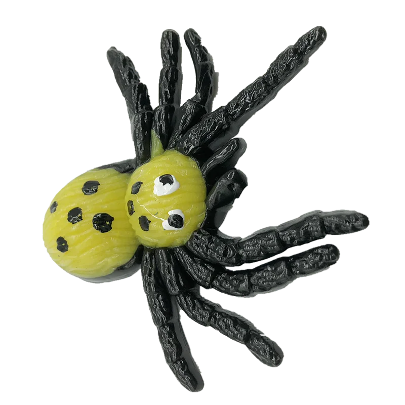 D-135 Educational Equipment Sticky Yellow Spider Tpr Soft Squishy ...