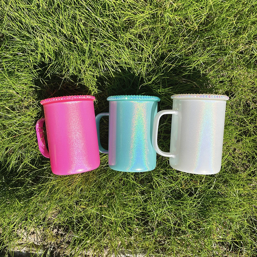 Usa Warehouse Holographic Shimmer Sublimation 17oz Coffee Mugs With ...