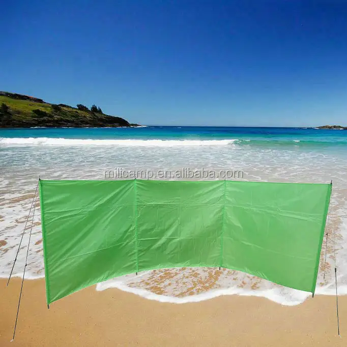 Tapa Vento Praia - Folding Beach Screen with Iron Poles
