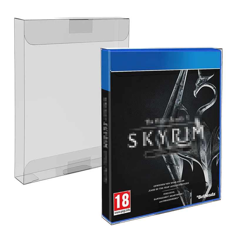 Gaming Card Cartridge Display Clear Pet Protective Box Cover Sleeve ...