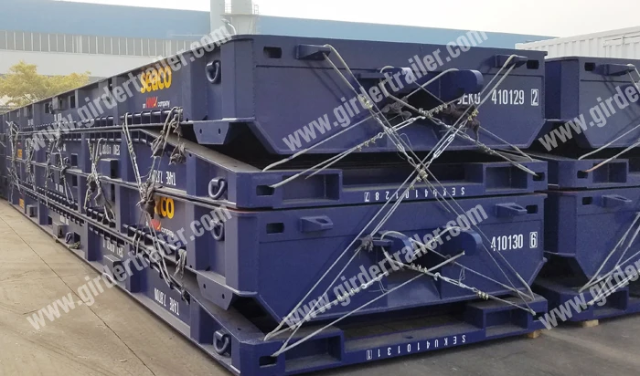 Contenedor mafi usado para remolque, cuello de cisne de cama plana, 40 ...