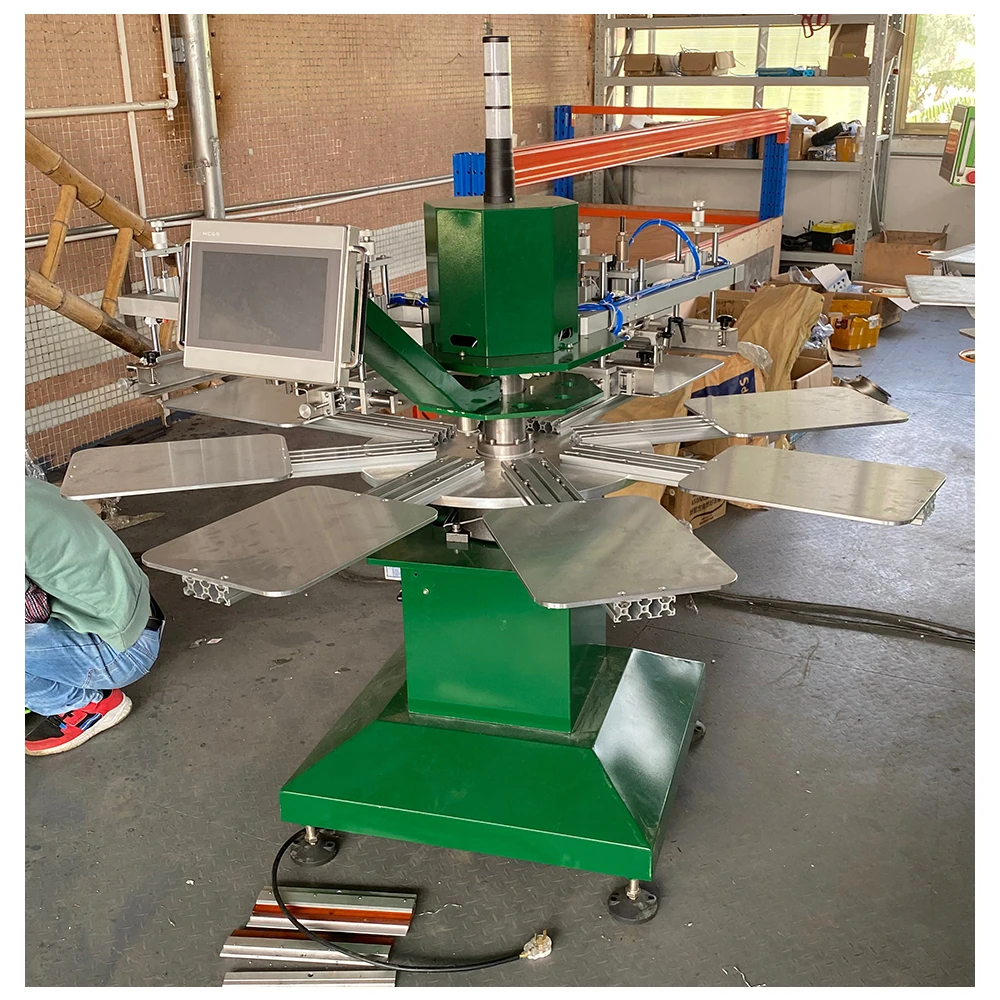 DGRUIDA 2 Color 8 Stations Automatic Screen Printing Machine