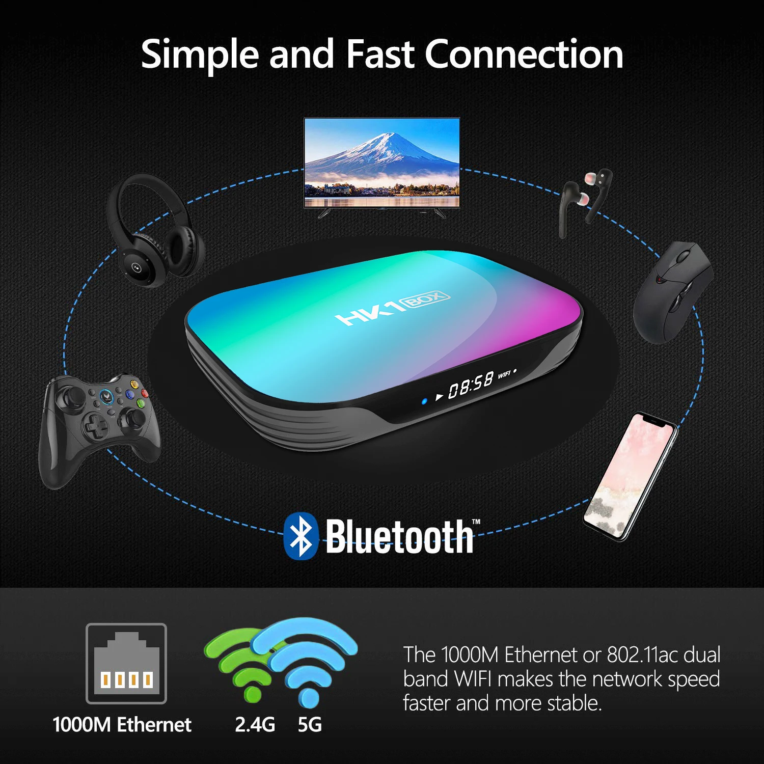 Amlogic S905X3 TV Box HK1 - 4K Smart Set Top Box Android 9
