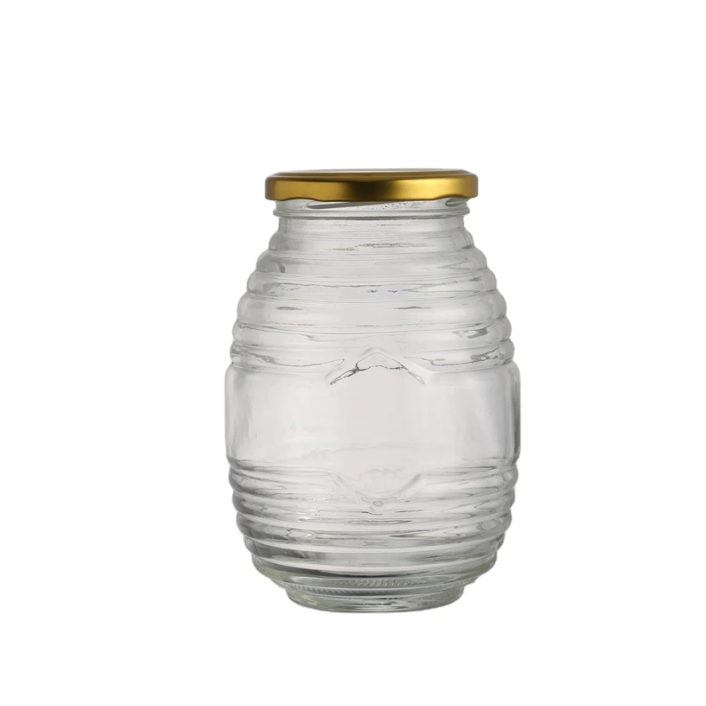 Glass Bear Unique Shape Bottle Bee Shaped Honey Jar 100g