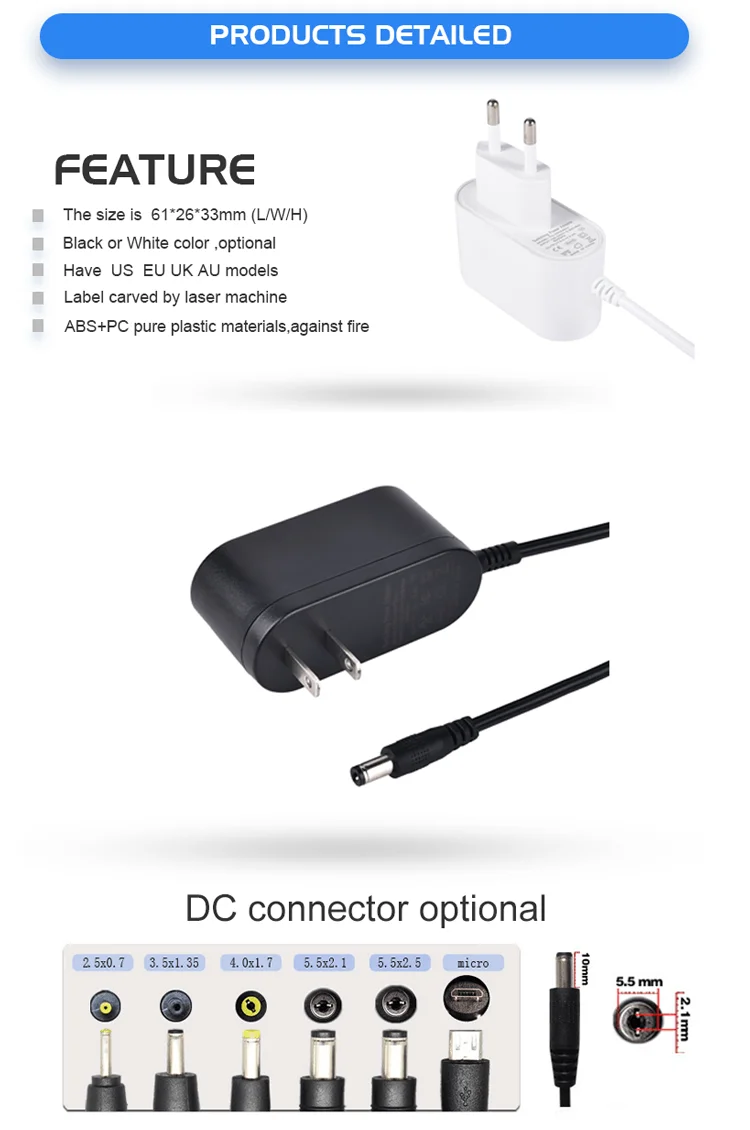 12v 1a Power Adapter/ 12w Ac Dc Adaptor 12v 1000ma With Ul/cul Tuv Ce ...