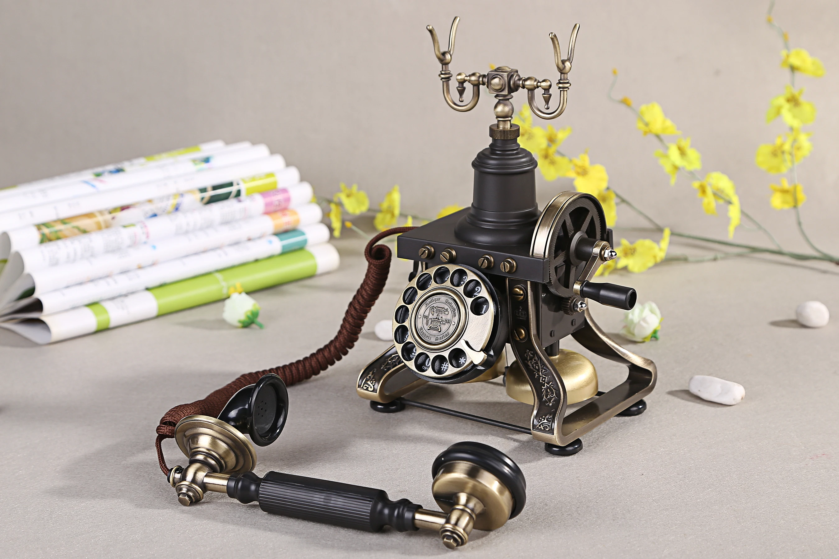 Antique Telephone Eiffel Tower 1892 Rotary Dial Phone