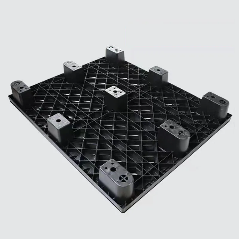 Black Disposable Hdpe Plastic Pallet Recycled Material Single Faced ...