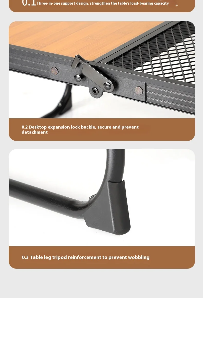 Wholesale Outdoor Aluminum Folding Mesh Table Multi-Functional Half ...