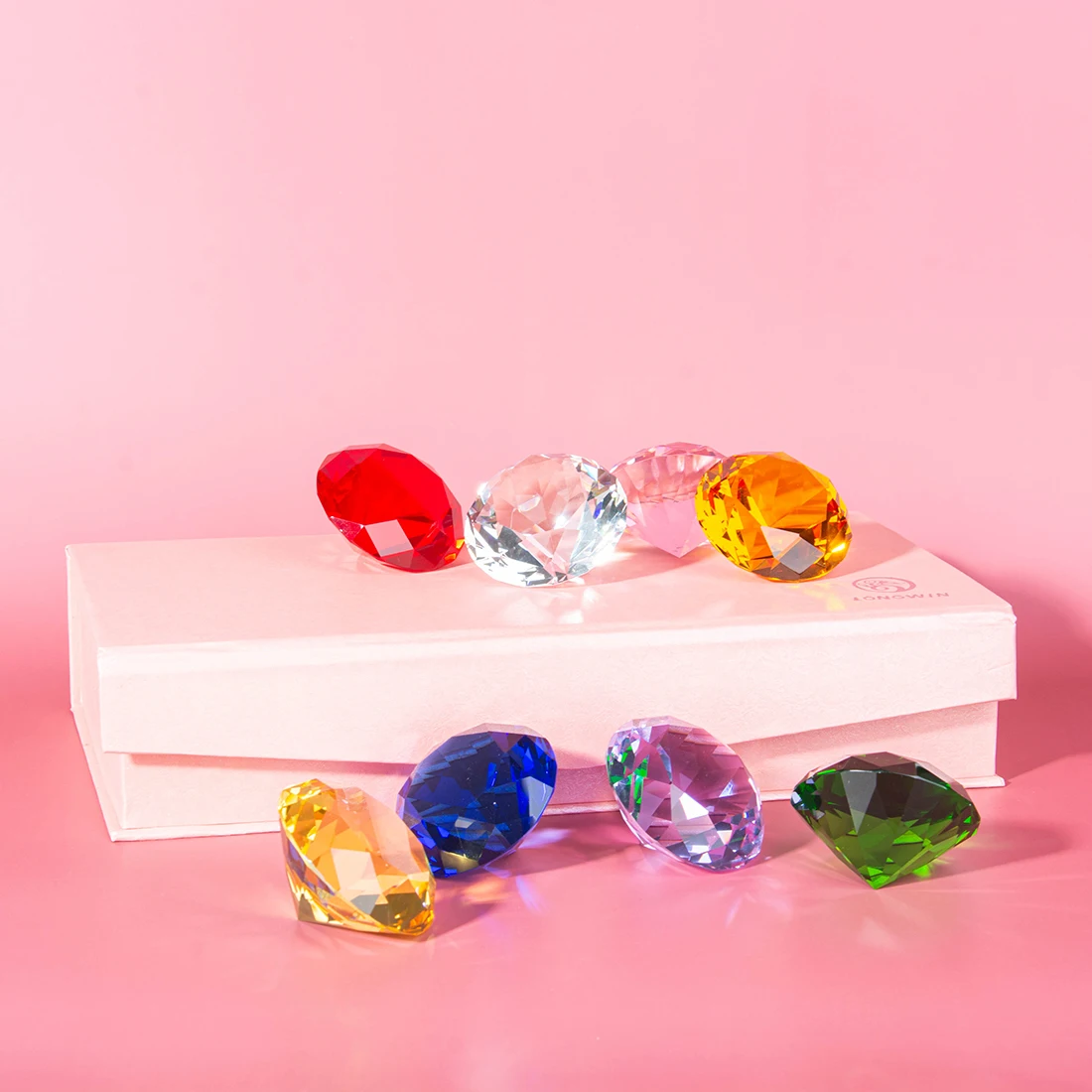 Decorative Crystal Glass Diamond Wedding Souvenir As Guests Gift - Buy ...