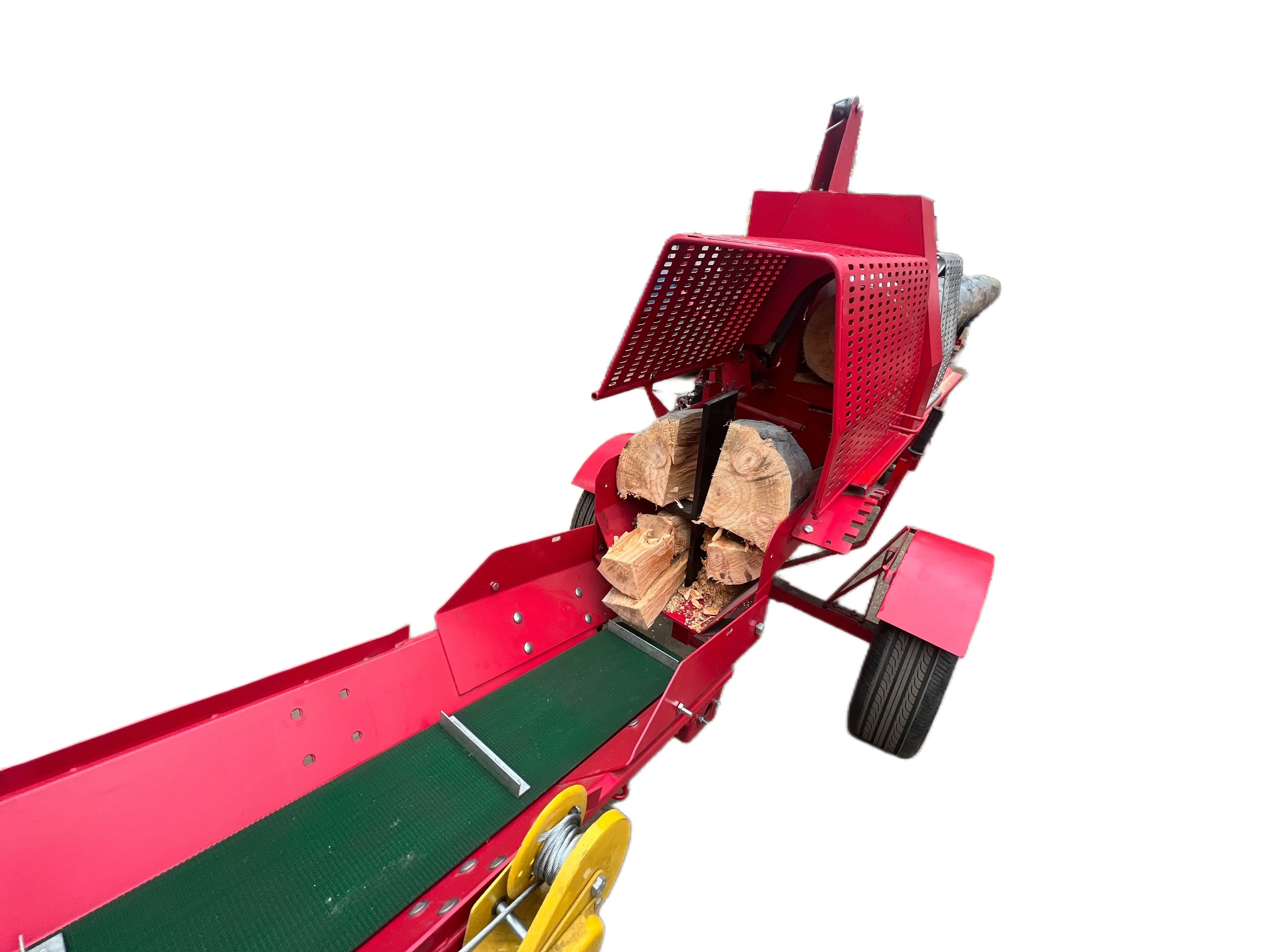 Working Capacity Hydraulic Wood Log Splitter Firewood Processor With ...