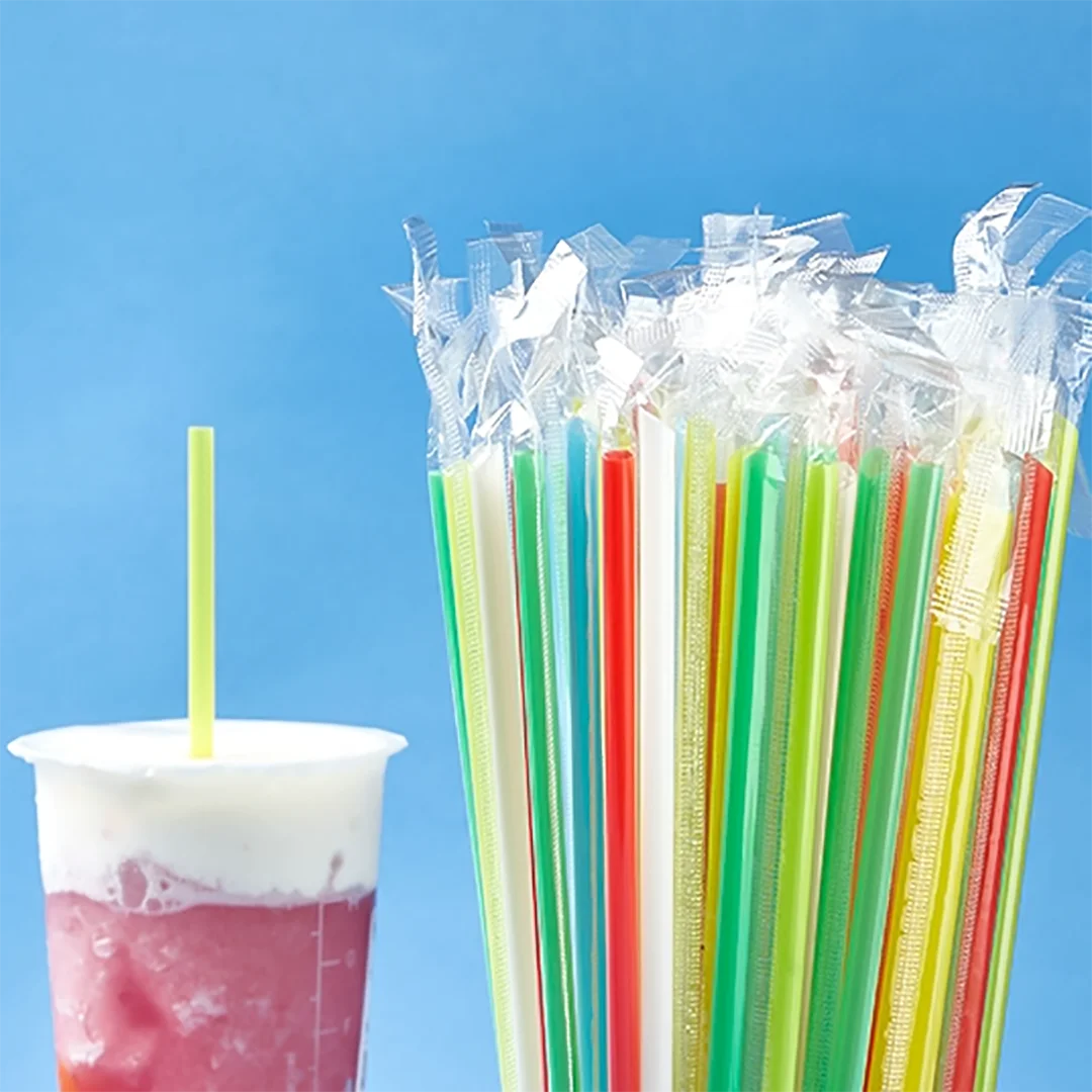 Food Grade Disposable Bubble Tea Straw For Milk Tea Made From Plastic ...