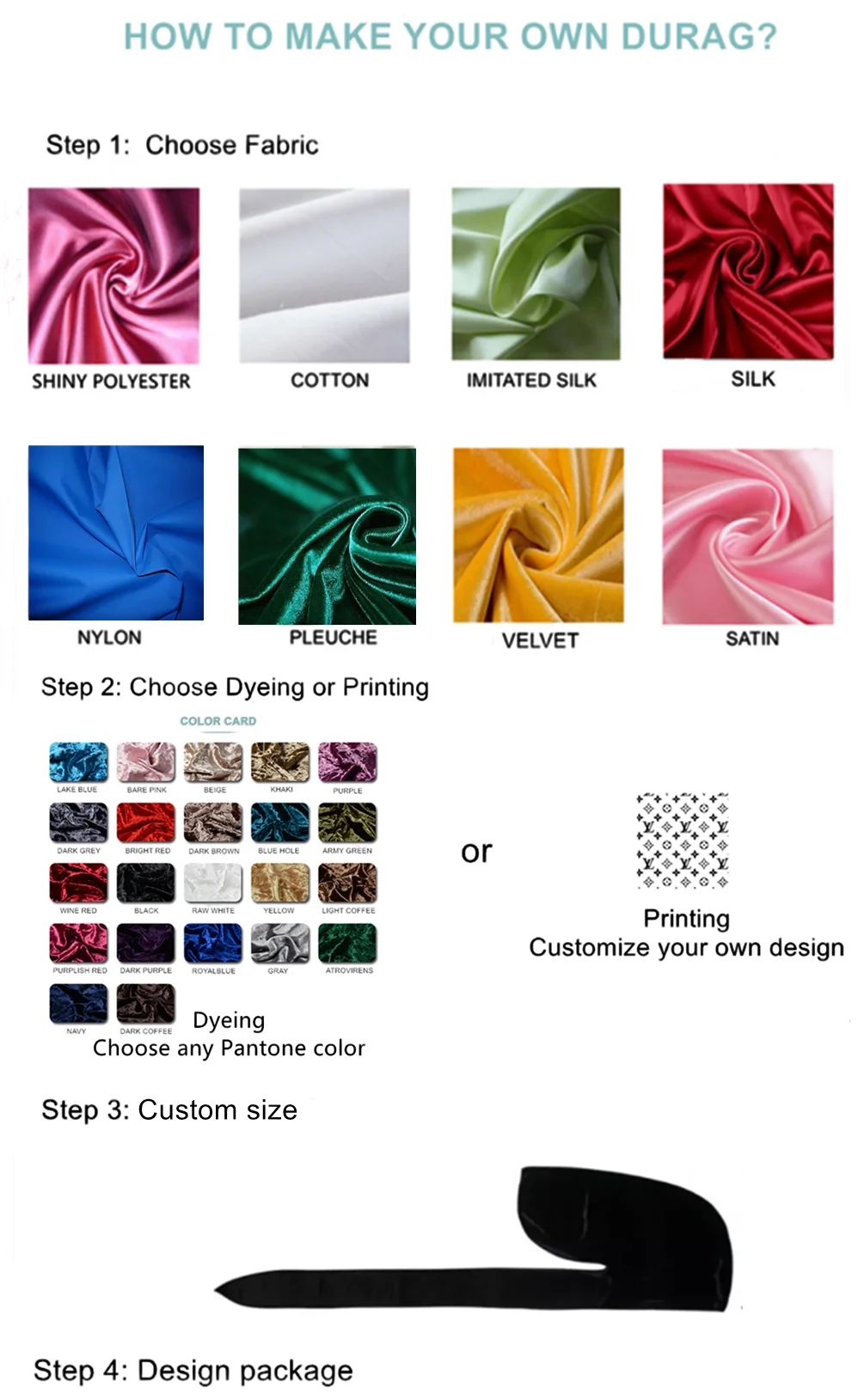 Uron Designer Bonnets And Durags Satin Designers Durags For Men Silk ...