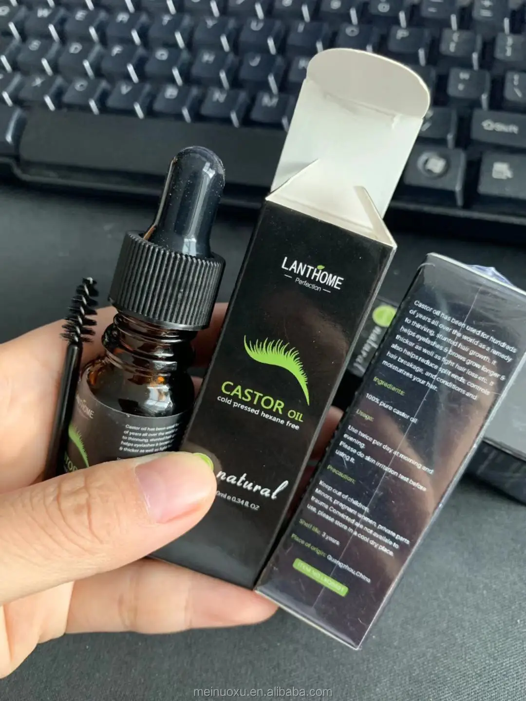 10ml Castor Oil Hair Growth Serum For Eyelash Growth Lifting Eyelashes