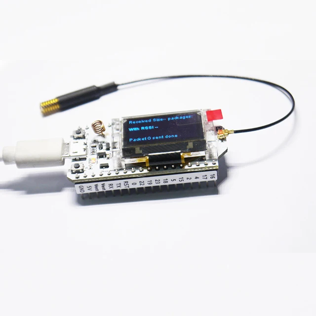 NEW 433MHZ ESP32 LoRa SX1278 esp32 led 0.96 Inch Blue OLED Display Bluetooth WIFI Lora Kit 32 V2 ...