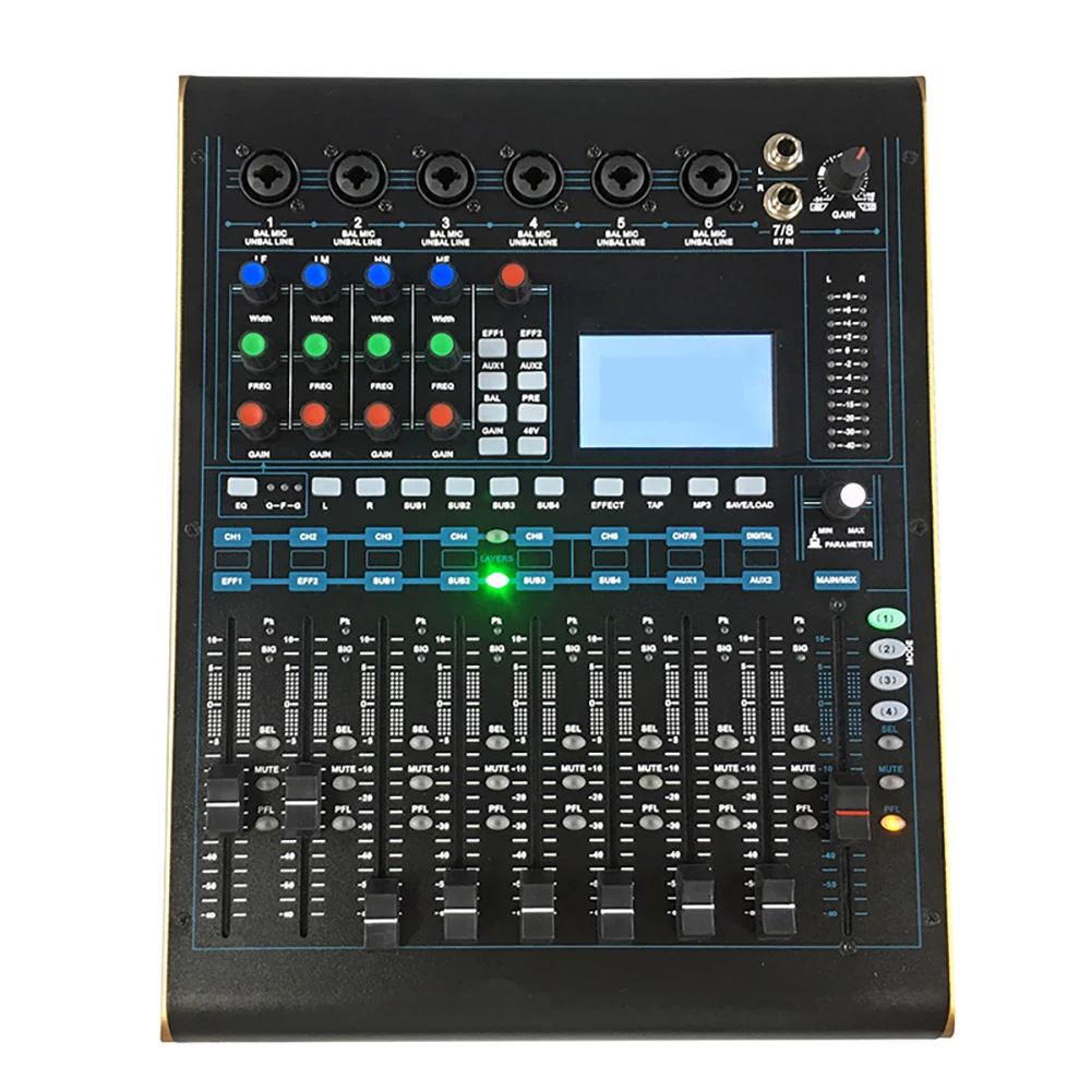 Biner MX12 Professional 12 Channel Audio Mixer for Djs