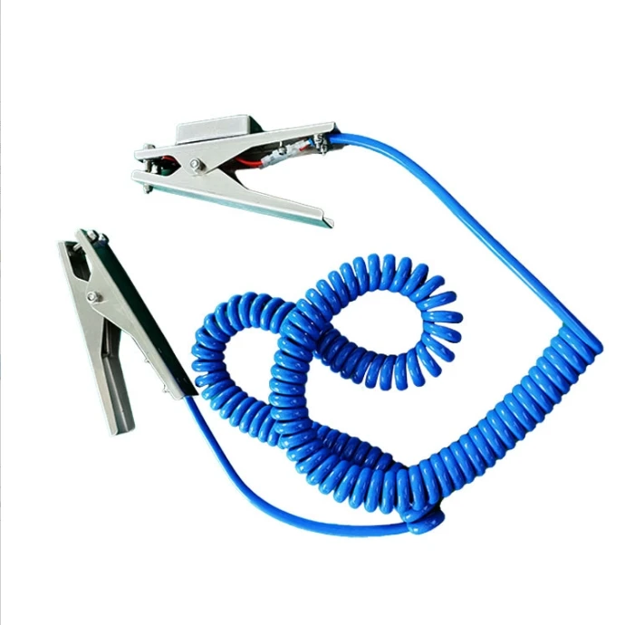 Anti-static Durable Grounding Clamp Cable Spiral Electrostatic ...