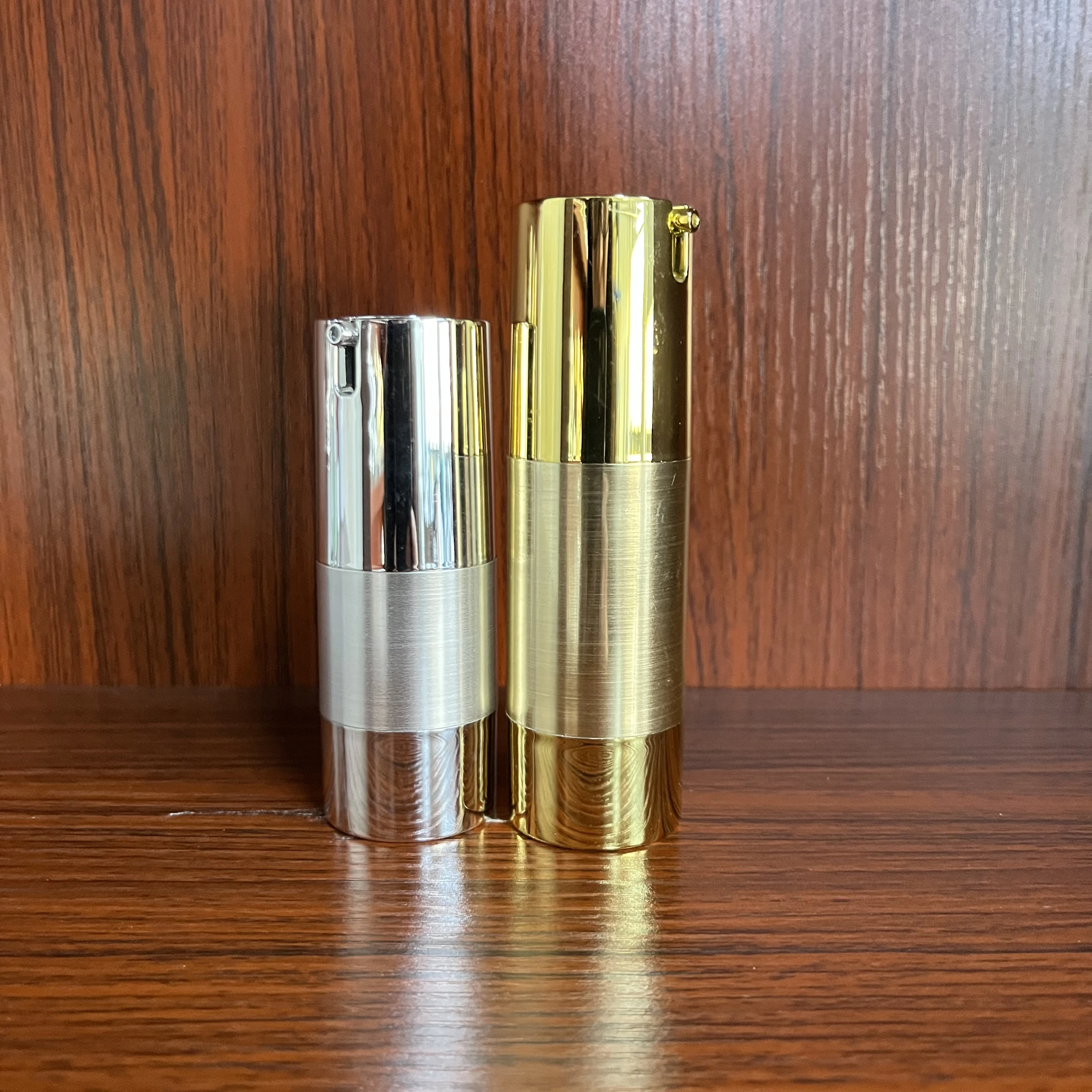 15ml 20ml 30ml Luxury As Airless Pump Bottle Silver/gold Airless Serum Bottle - Buy Airless Pump ...