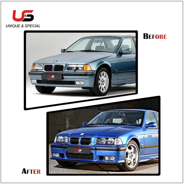 E36 M3 Style Front Bumper Bar for BMW 3-Series E36 (1991-1999) - Easy ...
