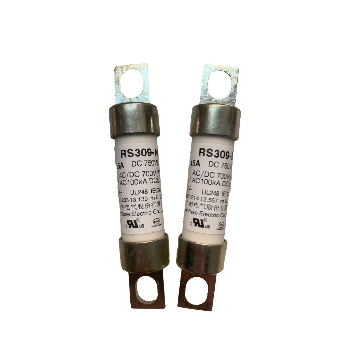 RS309-MF 15A DC750V Fuse for New Energy Electric Vehicle Fuse for Heavy Truck, Bus and Light ...