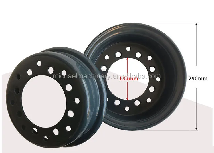 Forklift Truck Split Small Steel Wheel Rims 4.33R-8