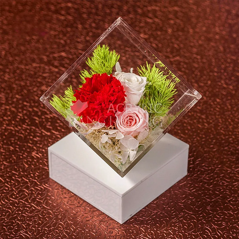 Customized Acrylic Flower Box - Perfect for Gift Storage