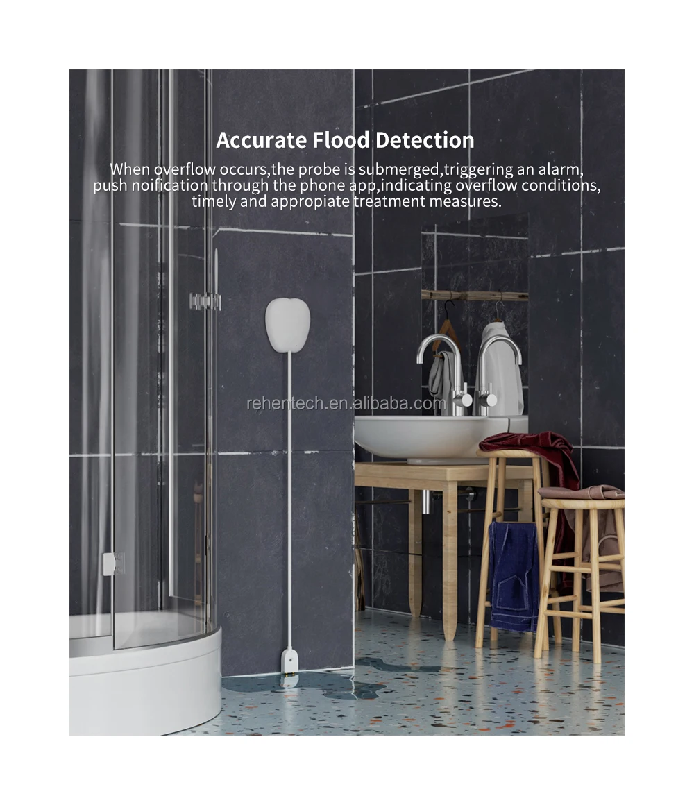 Smart Life App Wifi Water Leakage Detector Wireless Battery Powered ...