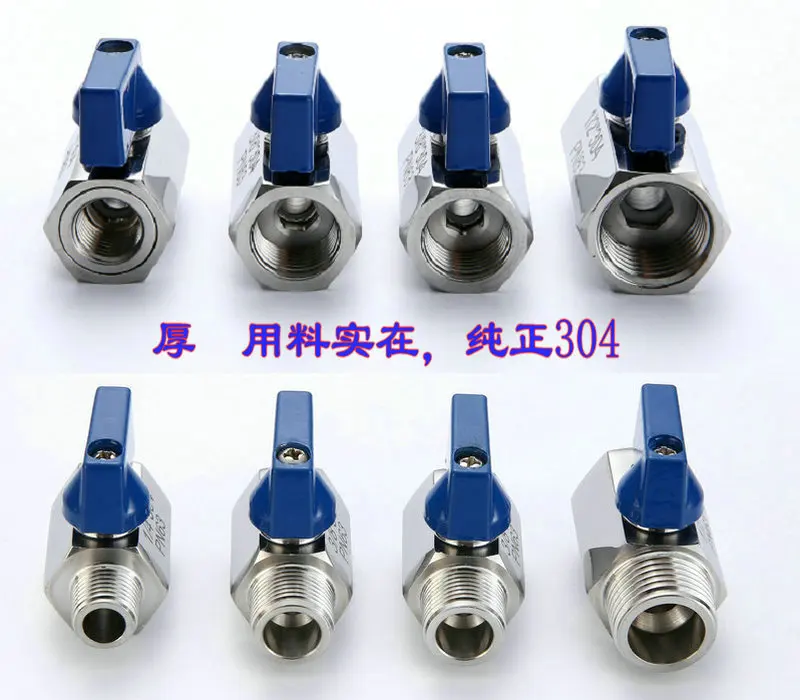 304 316 Stainless Steel Mini Ball Valve Npt Female X Male Thread Shut